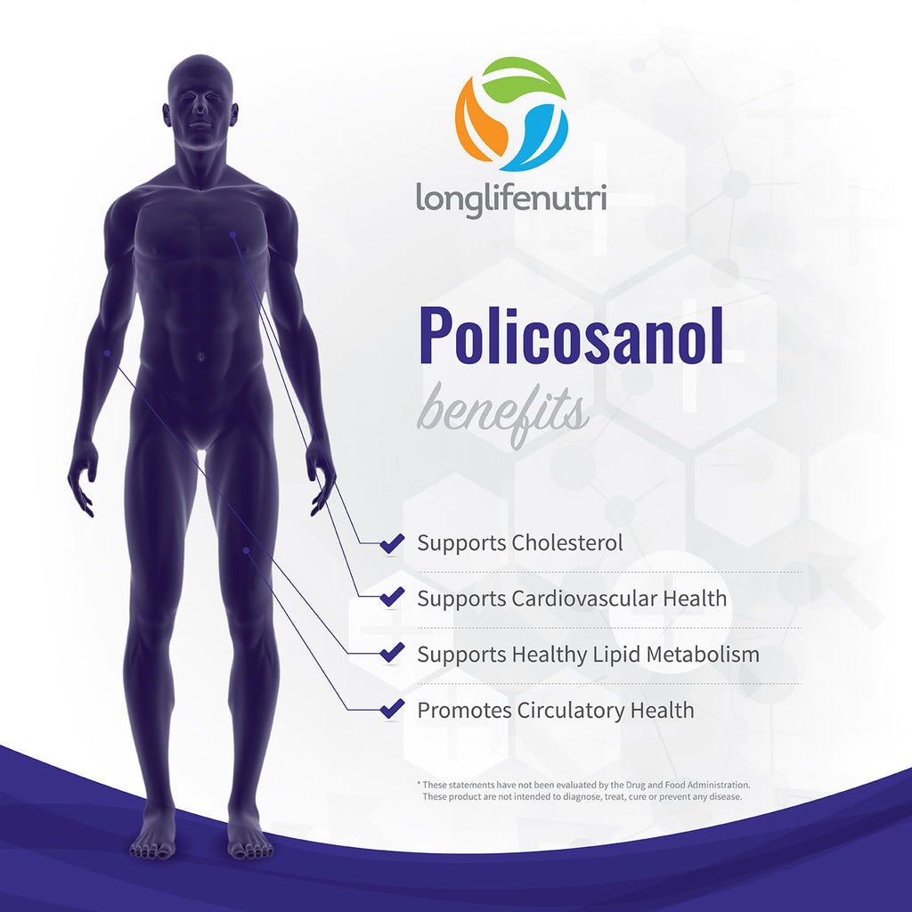 Policosanol 100mg - 200 Vegetarian Capsules
