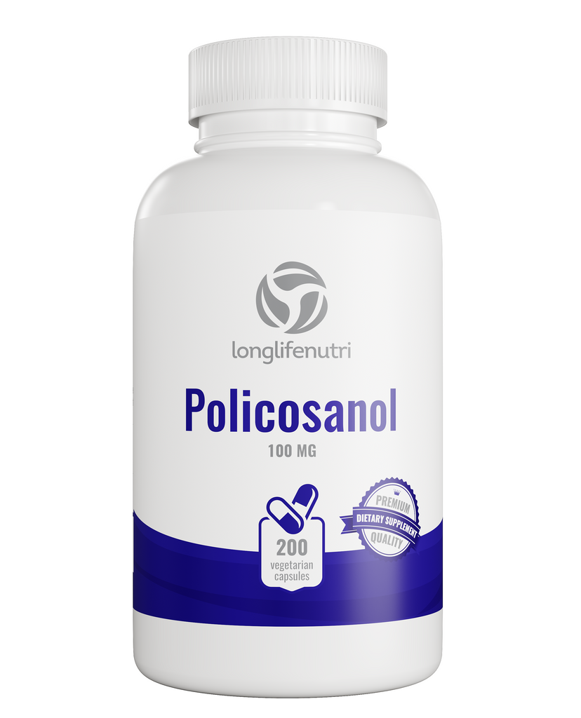 Policosanol 100mg - 200 Vegetarian Capsules LongLifeNutri